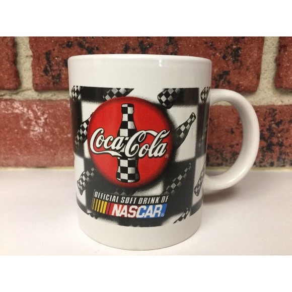 Coca Cola | Dining | Coca Cola Nascar Coffee Mug Checkered Flag ...